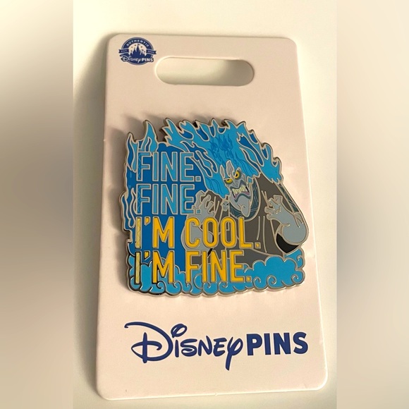 Disney | Accessories | Disney Hades Pin Fine Fine Im Cool Im Fine New ...